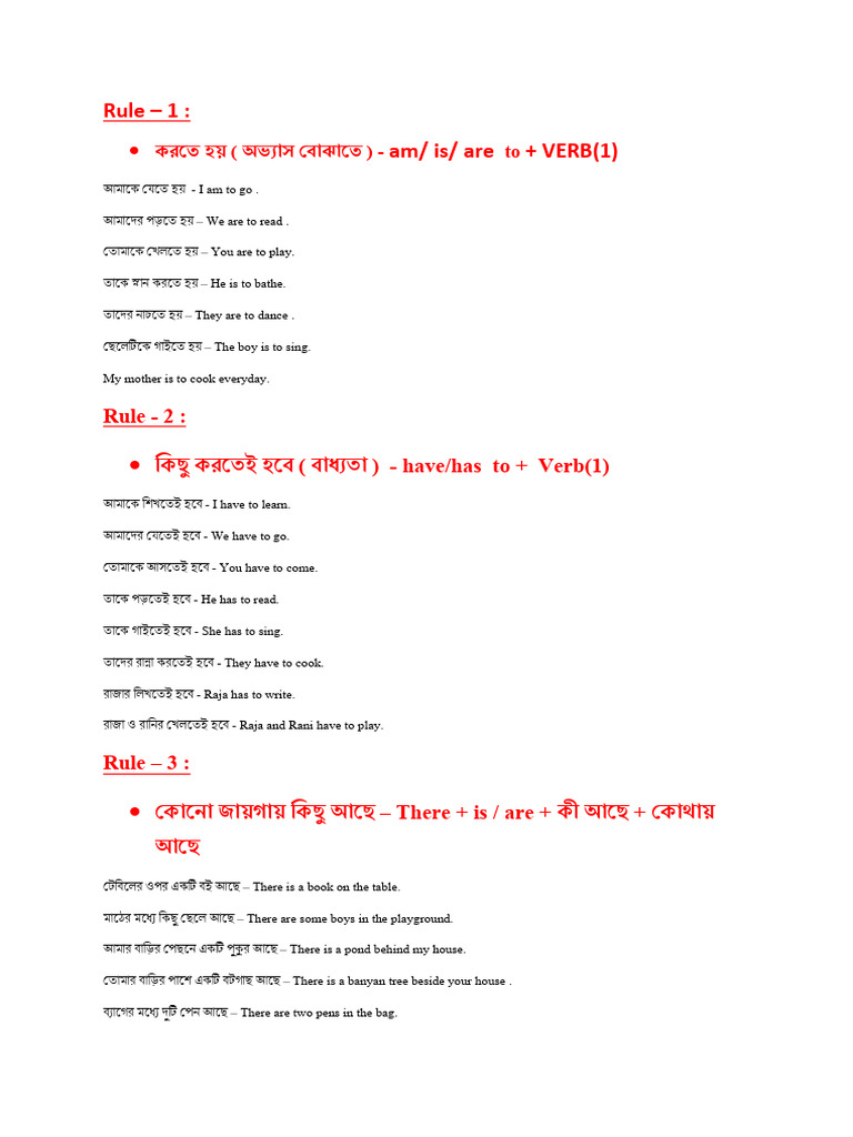 Spoken English Rules | PDF