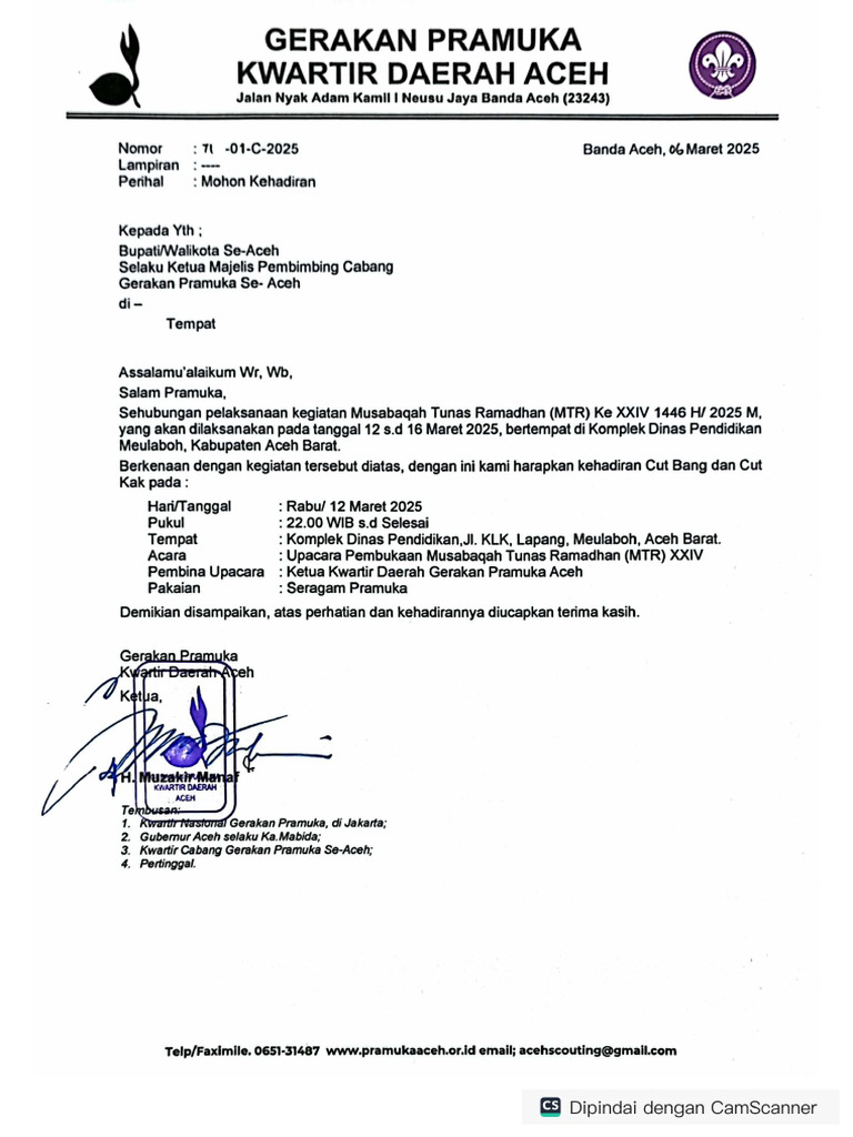 Undangan Kamabicab MTR 2025 | PDF