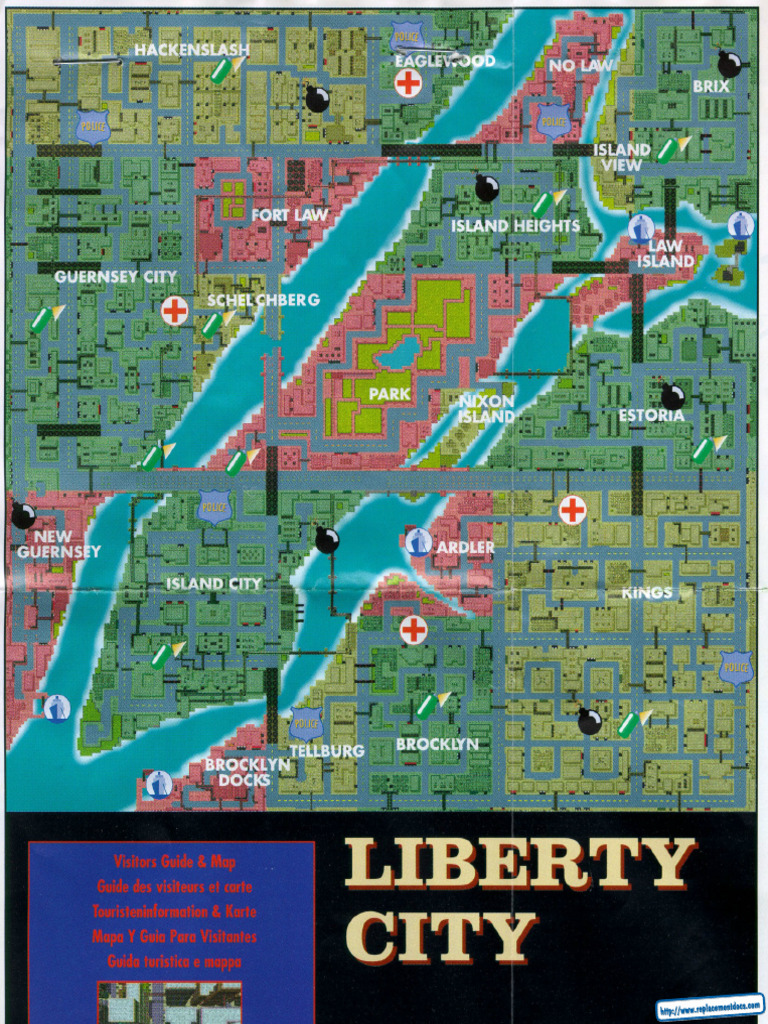 Grand Theft Auto - Liberty City Map - PSX | PDF