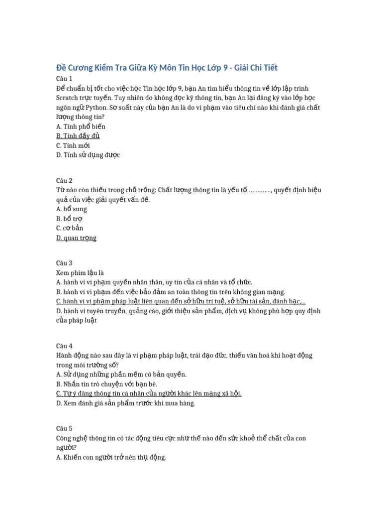 De_Cuong_GK1_Tin_9_Giai_Chi_Tiet_Underline_Subset | PDF