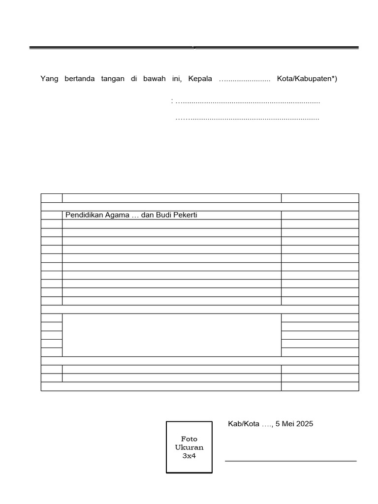 Contoh Surat Keterangan Lulus SMA | PDF