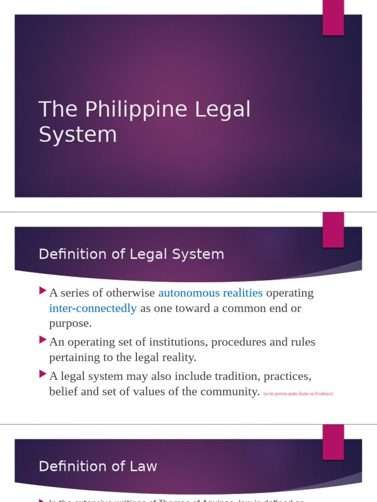 Lesson 2 The Philippine Legal System | PDF | Common Law | Jurisprudence