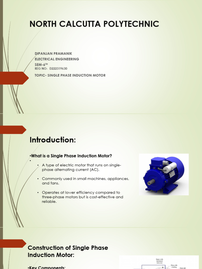 Induction Motor Presentation | PDF