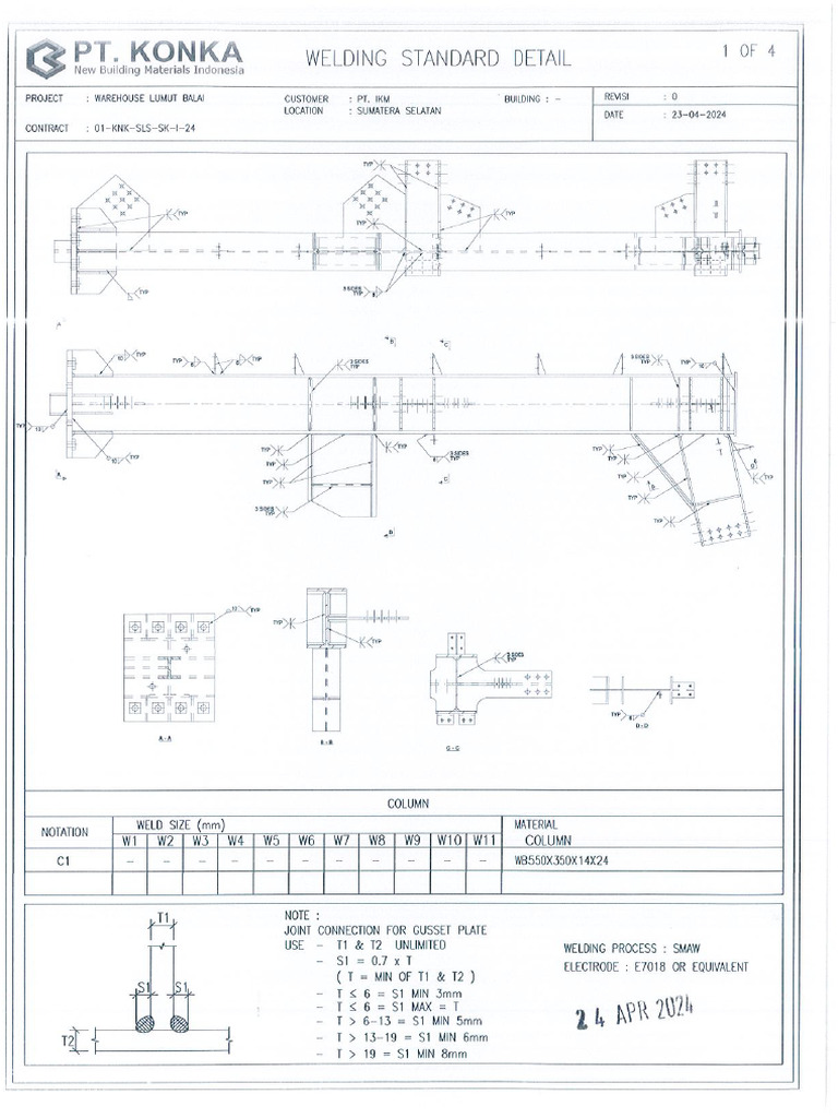 01-Welding Schedule Column | PDF