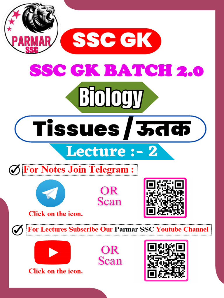 030) Tissues (Science - Biology) | PDF