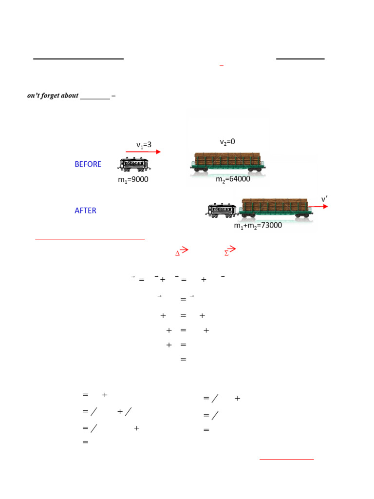 Conservation of Momentum Problems Guide | PDF | Momentum | Force