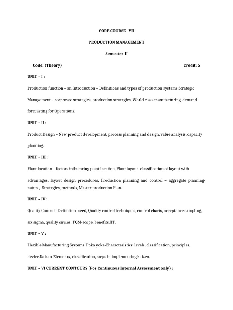 Production MGMT | PDF | Business Process | Business Economics