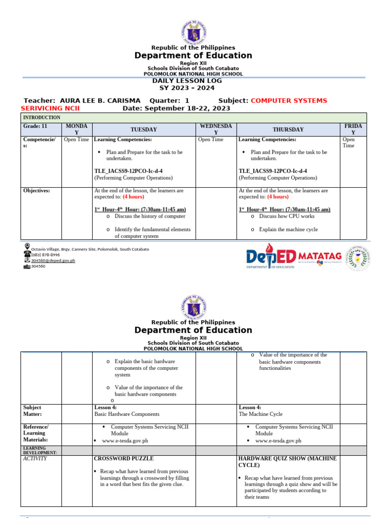 Basic Hardware Components of Computer Systems | PDF | Computer Hardware | Computing