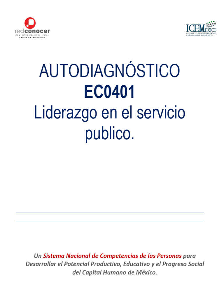 1.4 Diagnostico EC0401 | PDF | Administración Pública | Responsabilidad