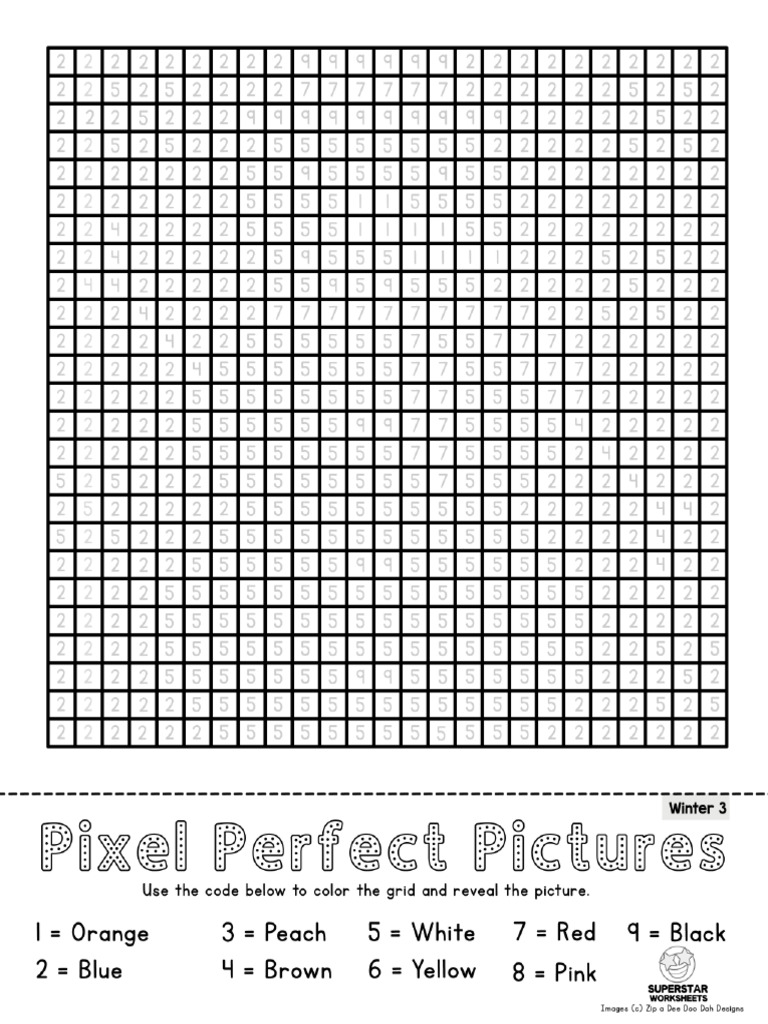 Pixel Picture Snowman Winter | PDF