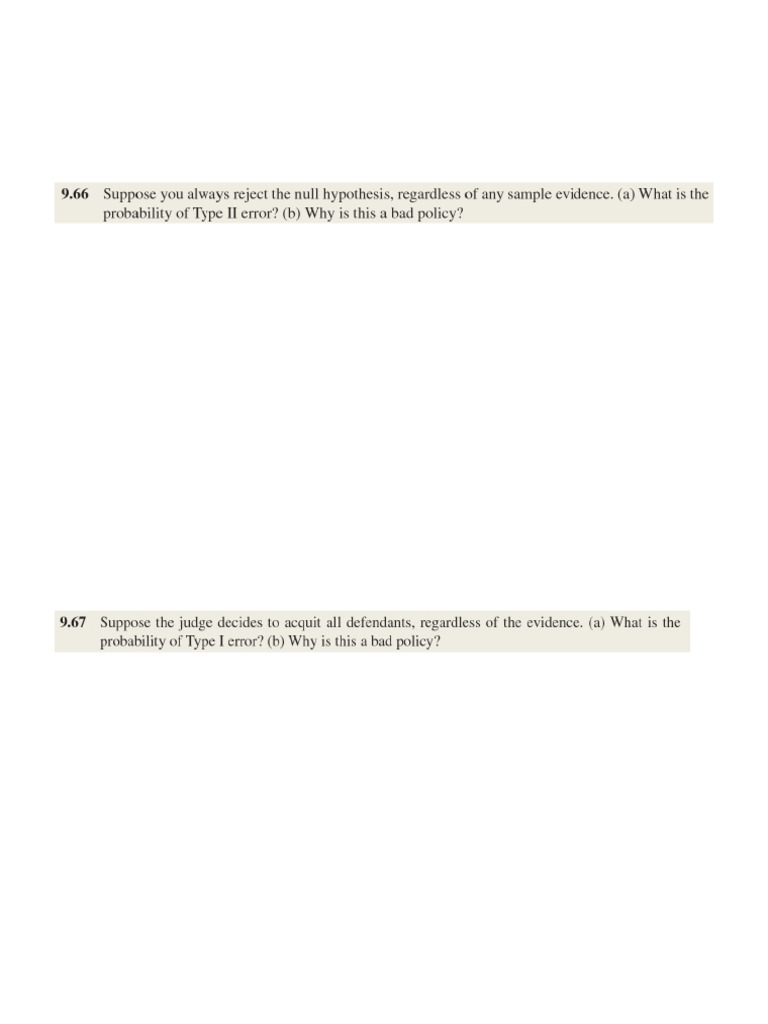 Topic 9 One Sample Hypothesis Tests | PDF