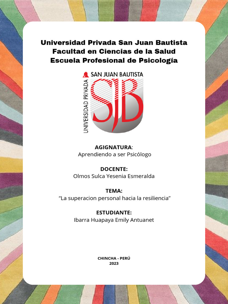 La Superacion Personal Hacia La Resiliencia | PDF | Resiliencia psicológica | Las emociones