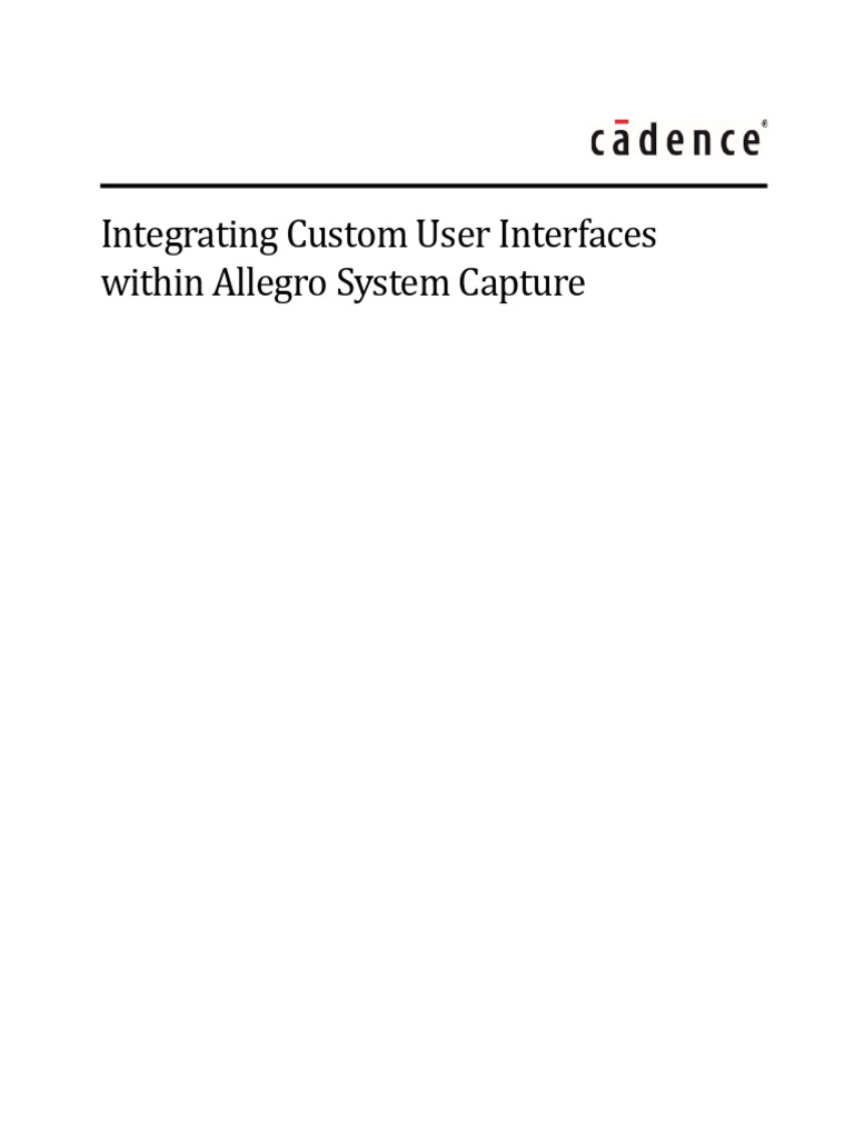Allegro System Capture AppNote - Custom GUIs | PDF | Parameter (Computer Programming) | Boolean ...