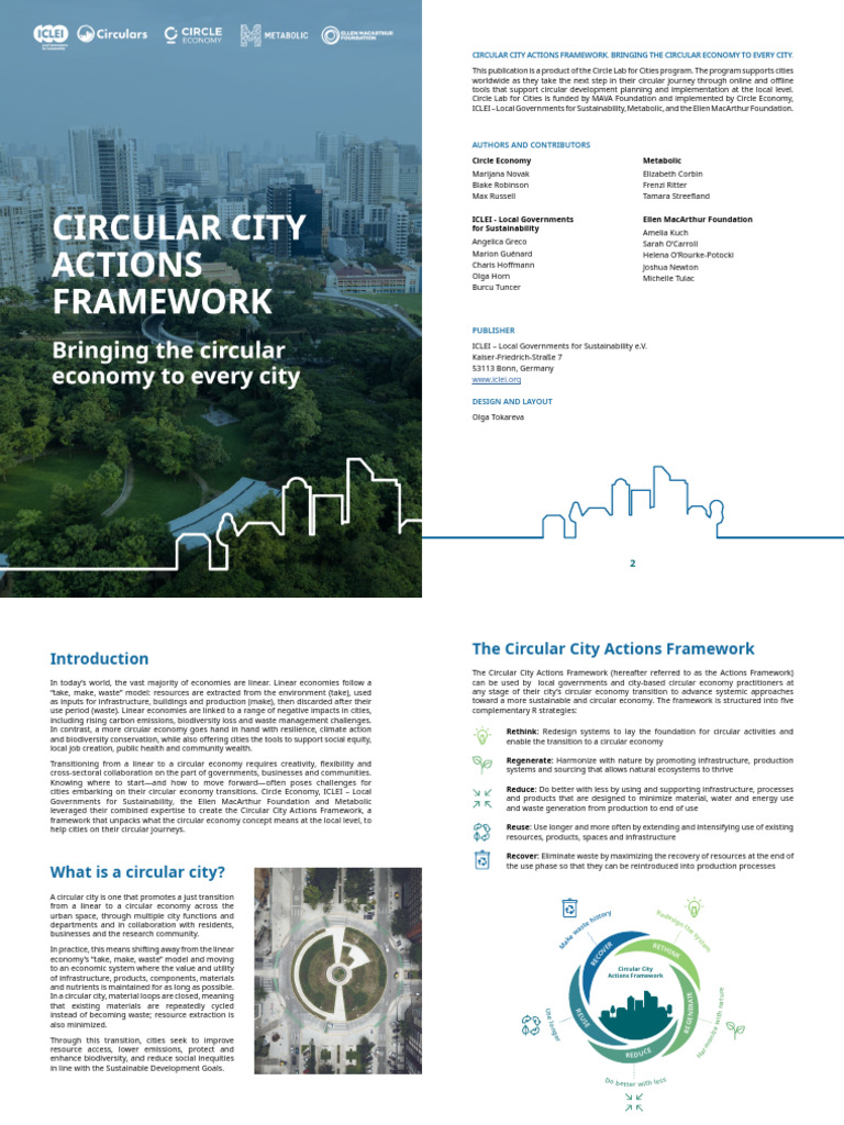 Circular City Actions Framework Guide | PDF | Infrastructure | Water