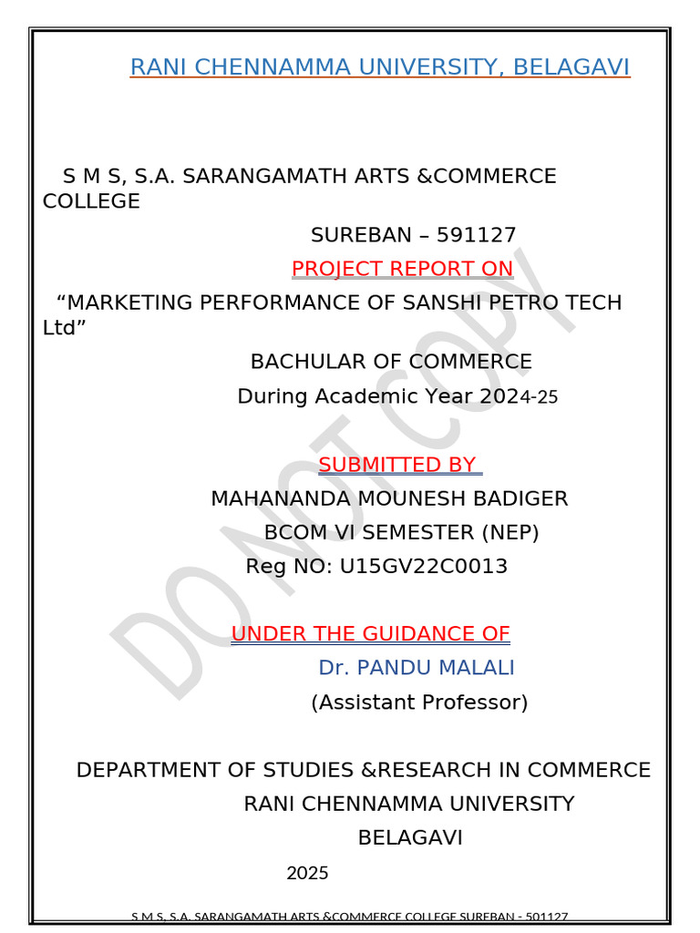 RANI CHENNAMMA UNIVERSITY Maha | PDF