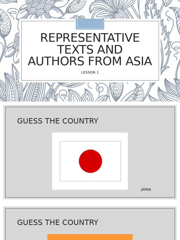 Asian Literature: Key Authors & Texts | PDF | Poetry | Philippines