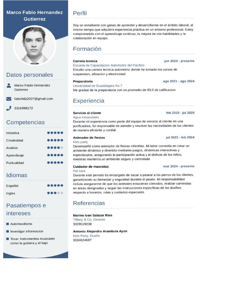 CV. Marco Fabio Hernandez Gutierrez | PDF