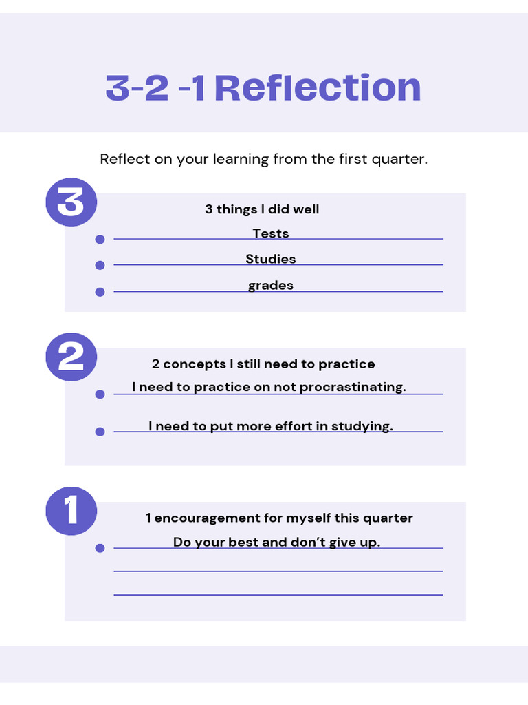 3rd Quarter Reflection Board PDF | PDF