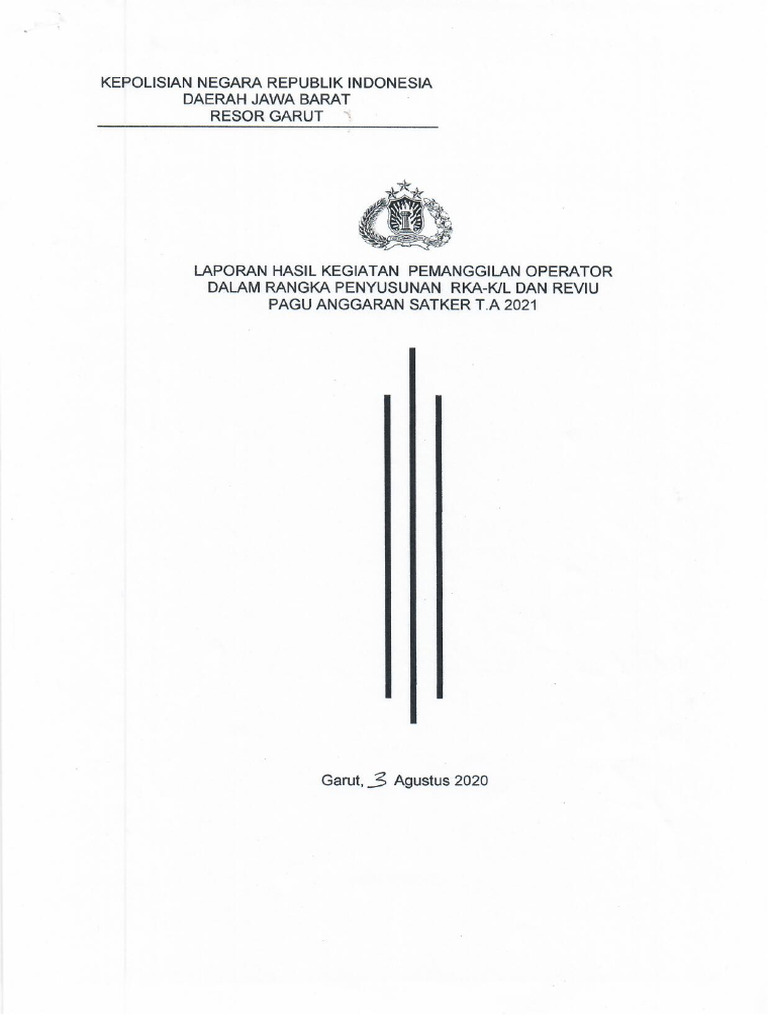 Lap Hasil Pagu Anggaran Dan Reviu 2020 | PDF