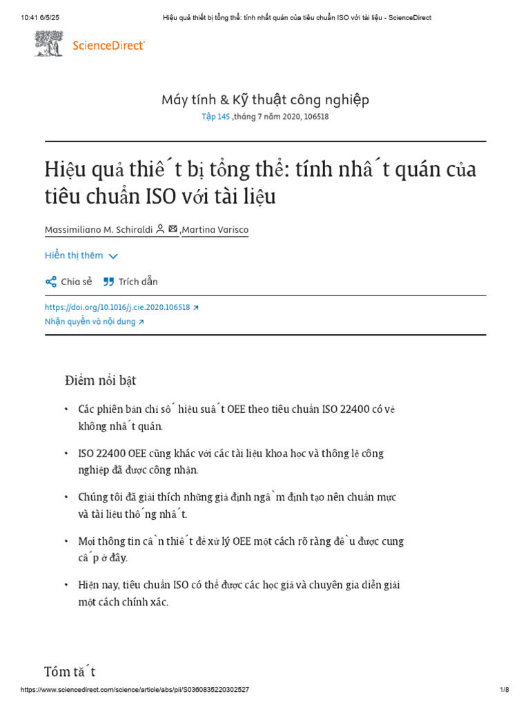 Hiệu Quả Thiết Bị Tổng Thể_ Tính Nhất Quán Của Tiêu Chuẩn ISO Với Tài ...
