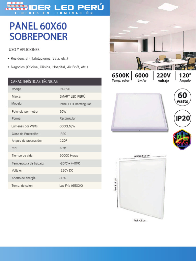 Catalogo de Paneles Led, High Bay, Reflectores y Tubos Led | PDF | Diodo emisor de luz | Uso ...