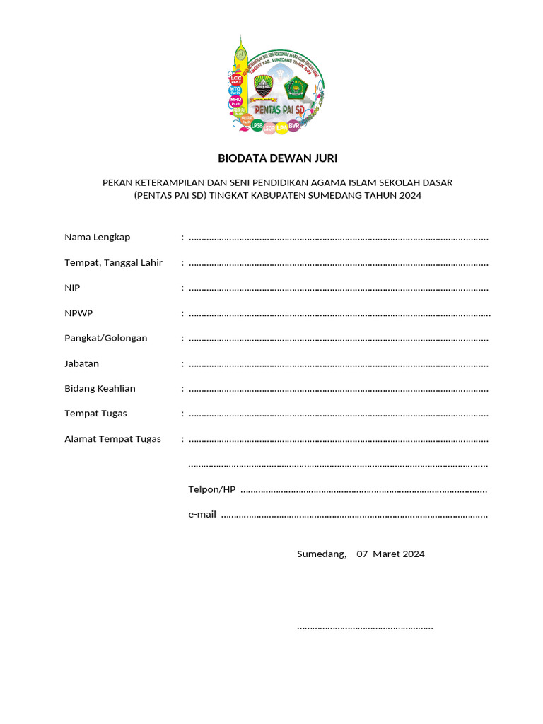 Biodata Dewan Juri | PDF