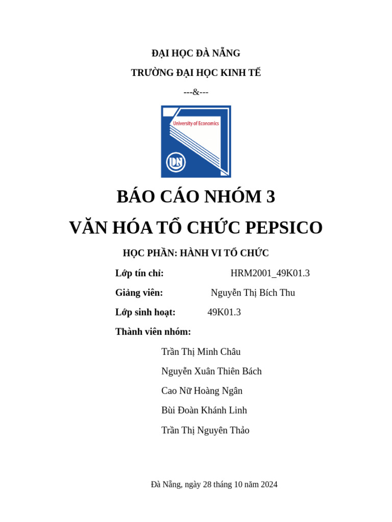 HVTC pepsico _ Nhóm 3 | PDF