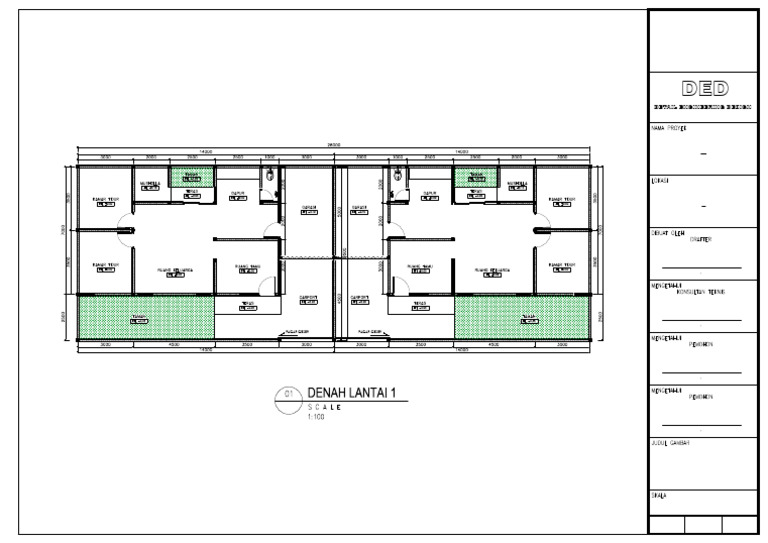 Denah Rumah Tinggal Couple 7x14 | PDF