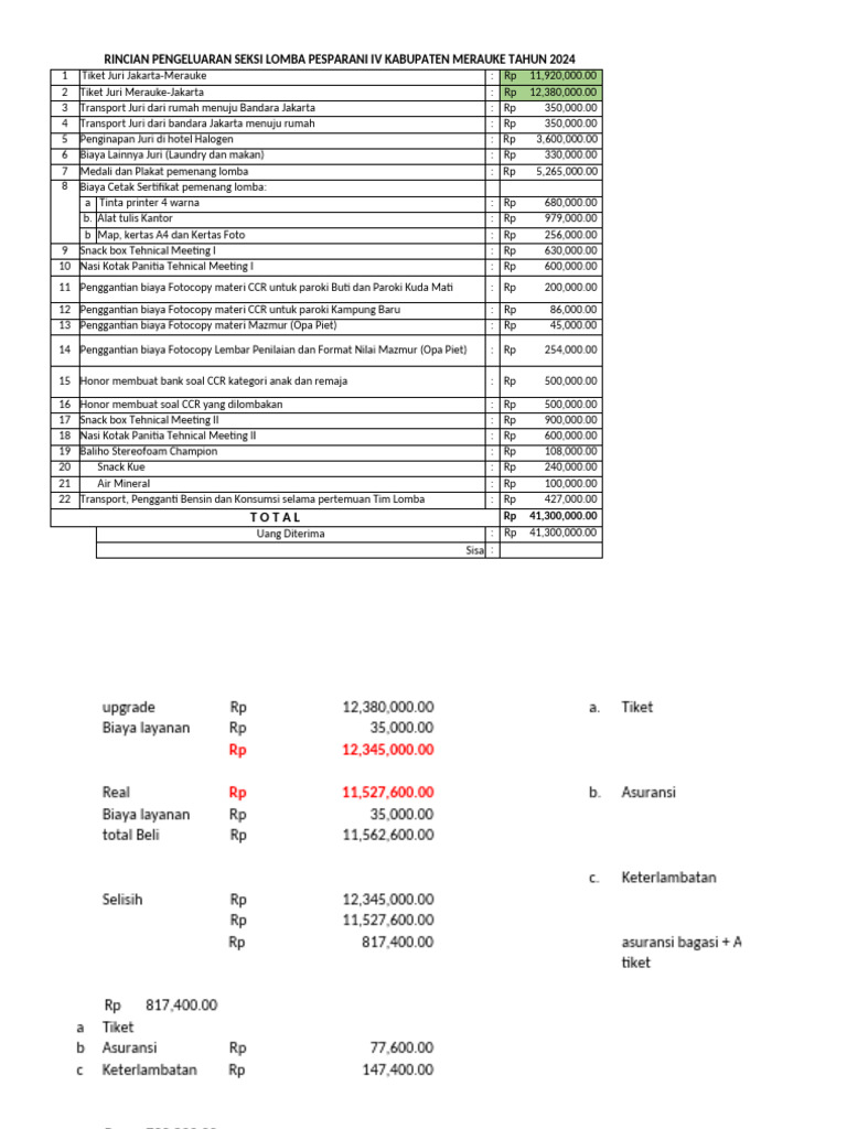 Rekapan Monika - Seksi Lomba | PDF