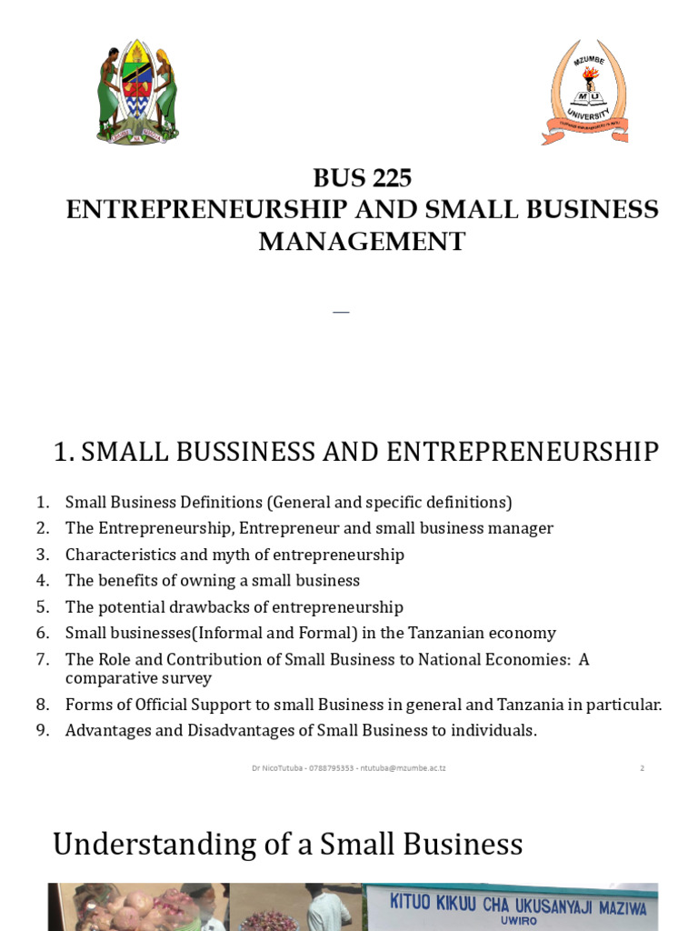 Small Business and Entrepreneurship-1 | PDF | Entrepreneurship | Small ...