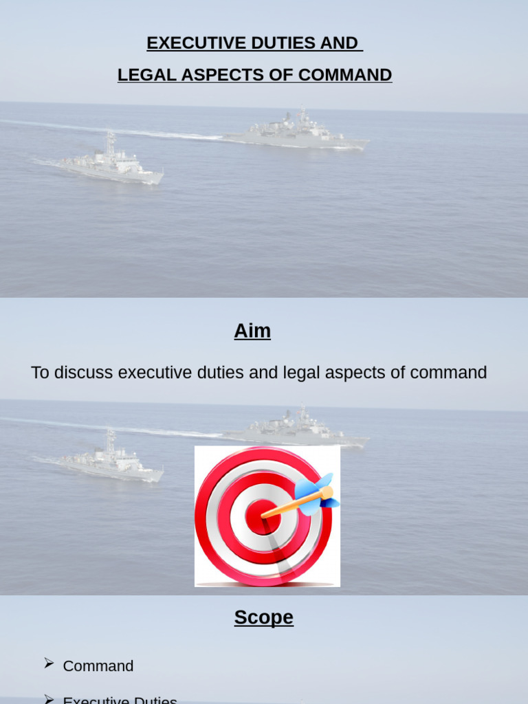 Executive Duties & Legal Aspects of Command | PDF