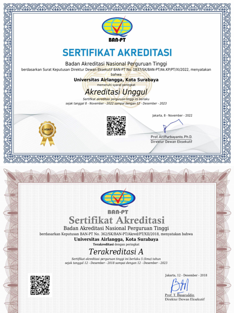 Sertifikat Akreditasi Program Studi | PDF