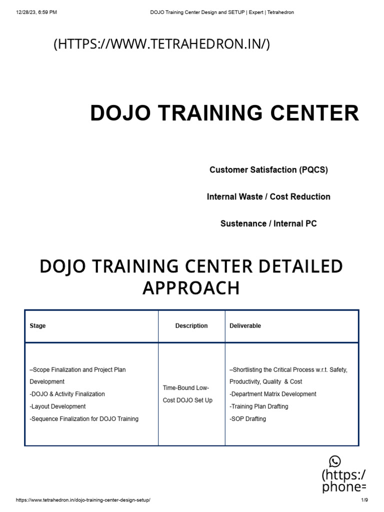 DOJO Training Center Design and SETUP - Expert - Tetrahedron | PDF ...