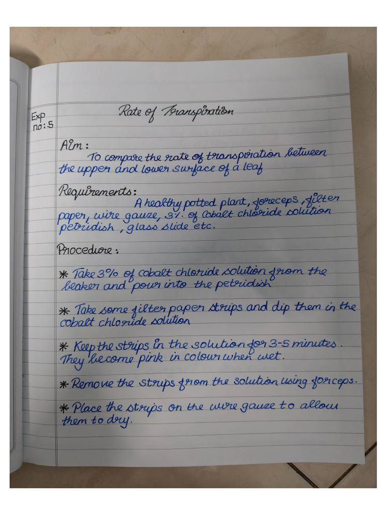 Biology Experiment 5 | PDF