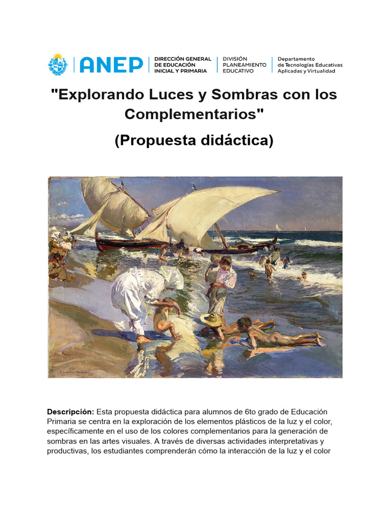 Explorando Luces y Sombras Con Los Complementarios | PDF | Color | Sombra