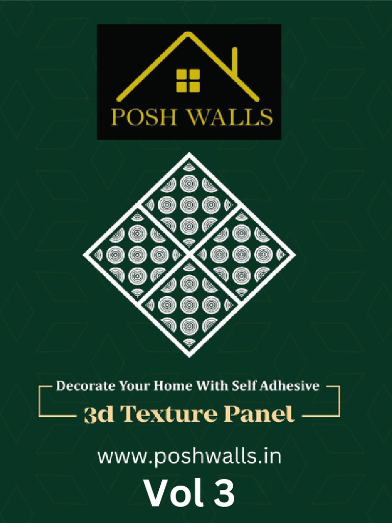 Posh Walls Self Adhesive 3D Wall Panels Vol 1 PDF | PDF