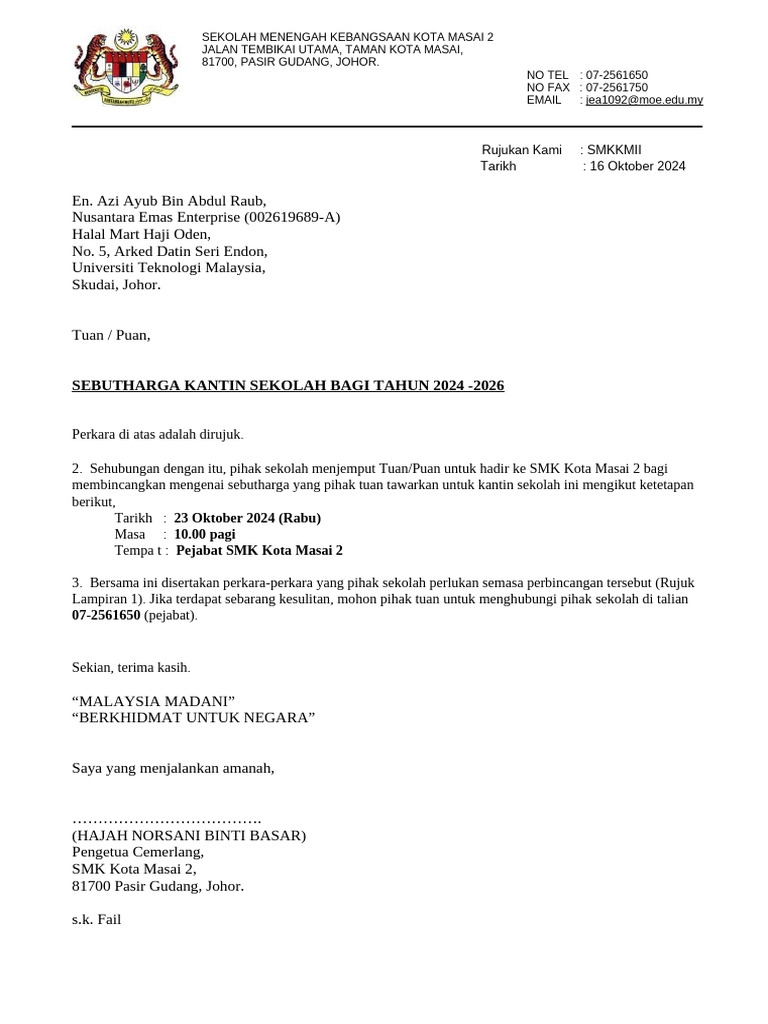 Temuduga Sebut Harga | PDF
