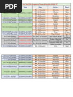 BA Second Semester Schedule With Timing 2025 | PDF
