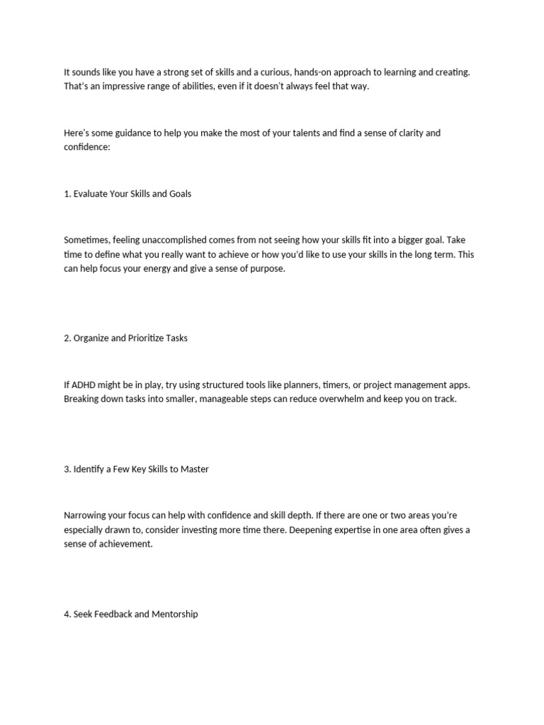 Guidance of Skill Development | PDF | Learning | Goal
