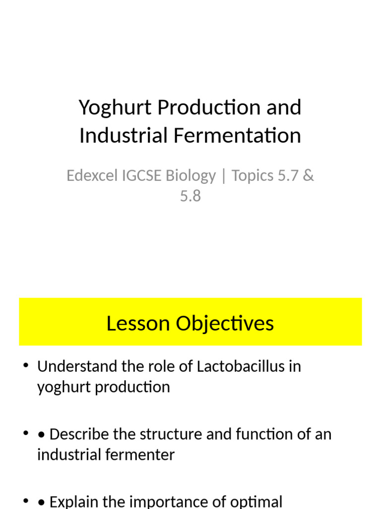 Yoghurt and Fermenters Task Finder | PDF