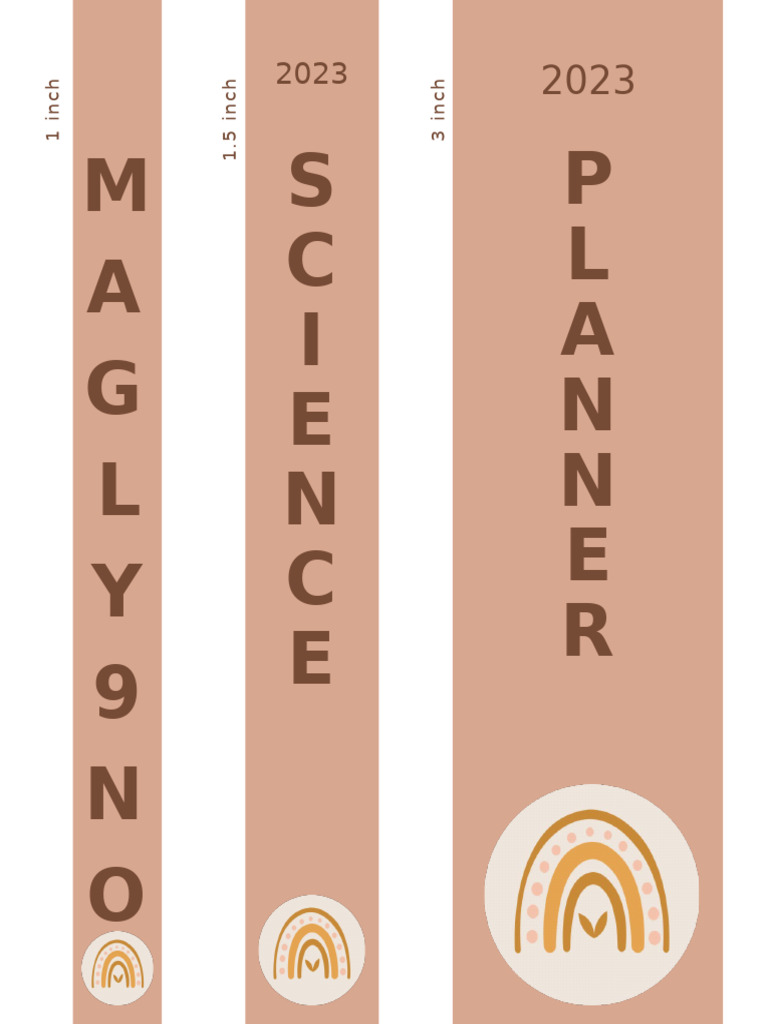 Planner Binder Spine Cover | PDF