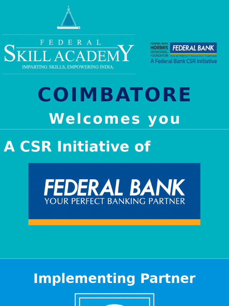 Federal Skill Academy Coimbatore Overview | PDF