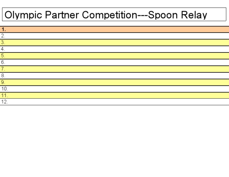 Spoon Relay | PDF