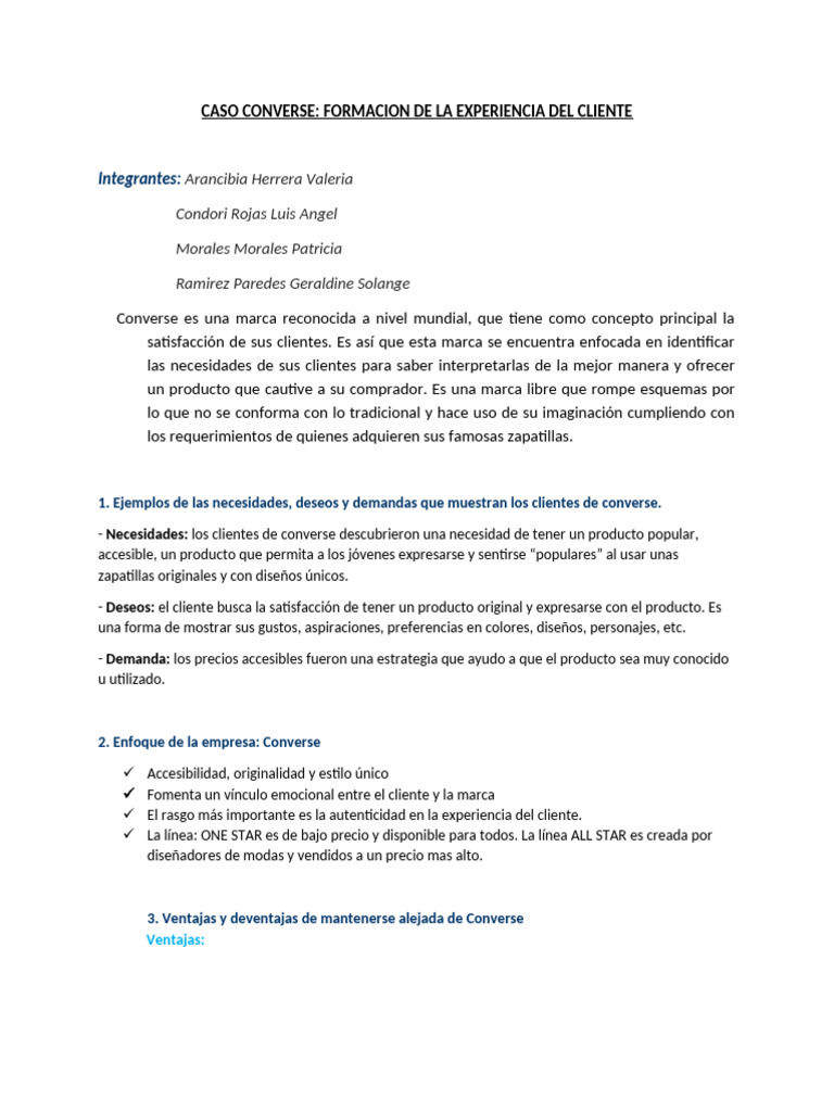 Caso 1 - Converse | PDF | Marca | Producto (Negocio)