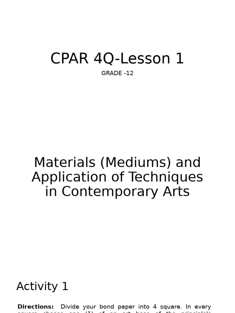 CPAR 4Q Activity | PDF