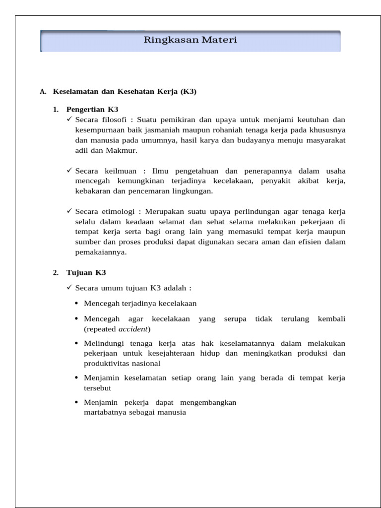 Materi K3LH | PDF