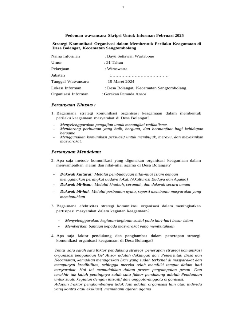 Pedoman Wawancara.pdf | PDF