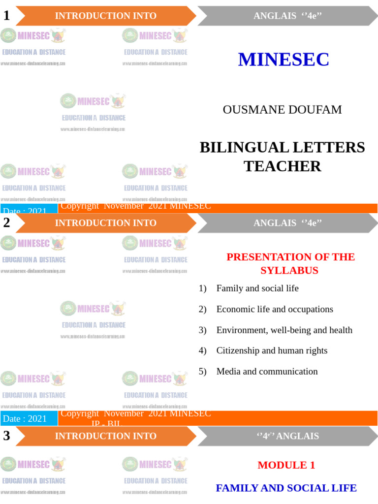 IP-BIL-Anglais 4e Module1 RLS 1 LESSON 1 - Reading Comprehension 2 | PDF | Reading Comprehension ...