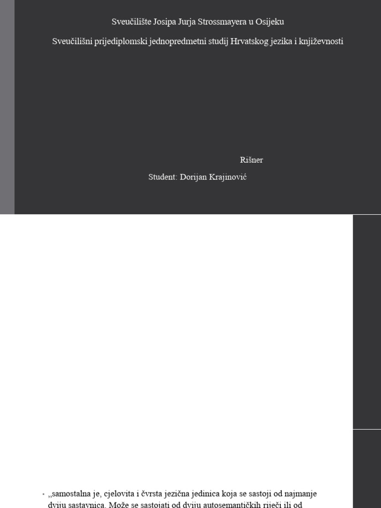 Lexikologija Preza Seminar | PDF