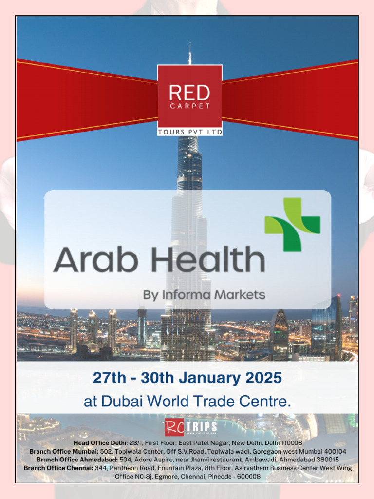 Arab Health 2025 With Red Carpet Tours | PDF | Dubai | Hotel